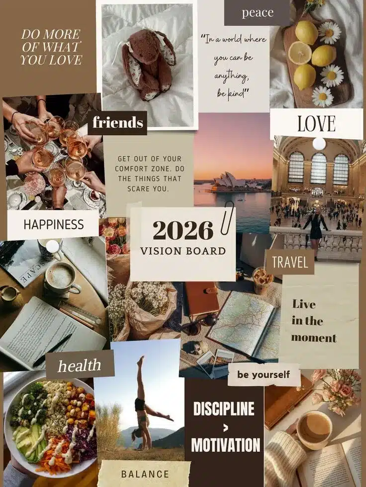 Free Printable Bingo Card: 2026 Vision Board Goals Template